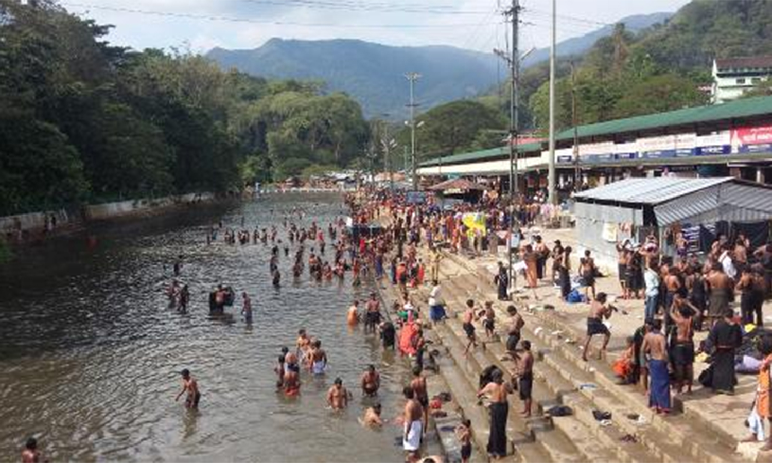 பம்பை திரிவேணி சங்கமம் | sabarimala Pamba River thiruveni sangamam