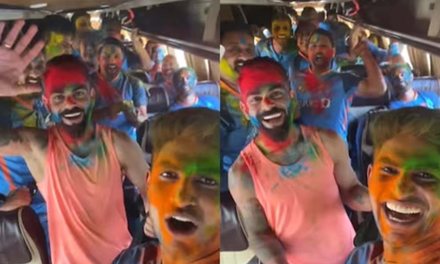 பேருந்தில் ஹோலி கொண்டாடிய இந்திய வீரர்கள்- வைரலாகும் வீடியோ | Indian ...