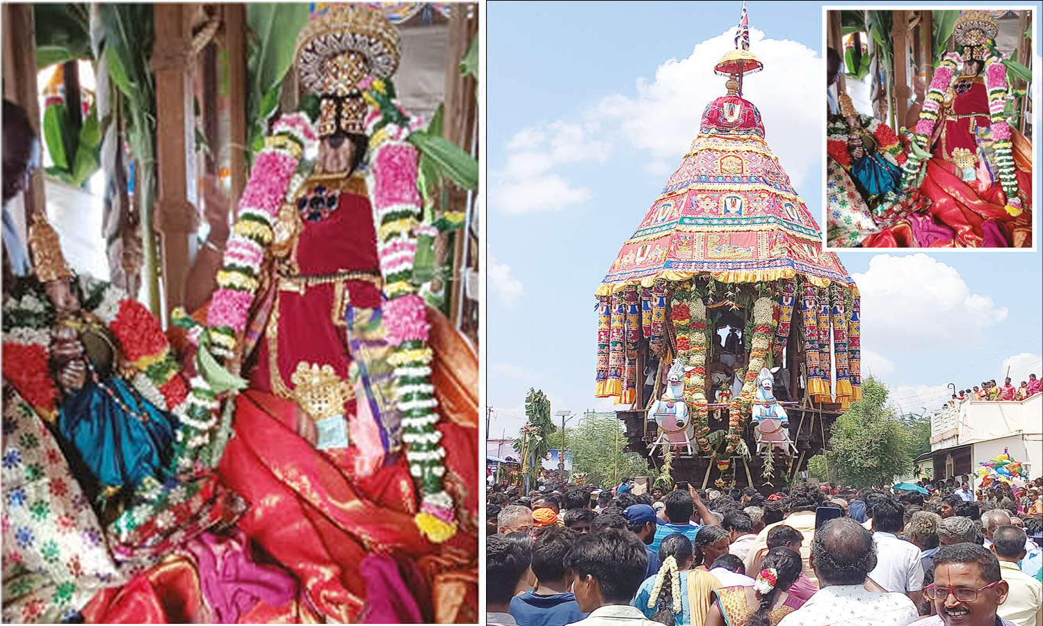 திருவெள்ளறை பெருமாள் கோவில் தேரோட்டம்: திரளான பக்தர்கள் வடம் பிடித்து ...