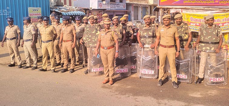 ஓட்டப்பிடாரத்தில் சுந்தரலிங்கனார் பிறந்தநாள் விழாவையொட்டி பலத்த போலீஸ் ...