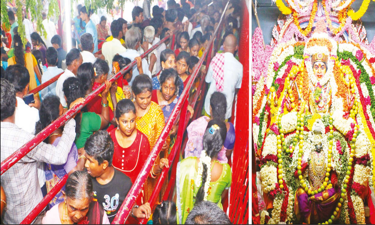 பொற்கொடி அம்மன் புஷ்பரத ஏரித்திருவிழா: தேர் மீது உப்பு, மிளகு ...