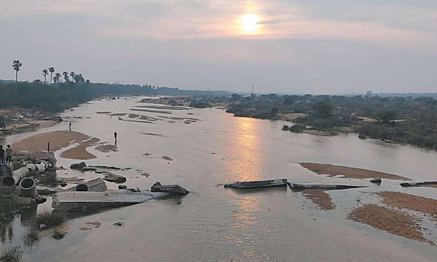 காஞ்சிபுரம் பாலாற்றில் மீண்டும் நீர்வரத்து- பொதுமக்கள் மகிழ்ச்சி ...