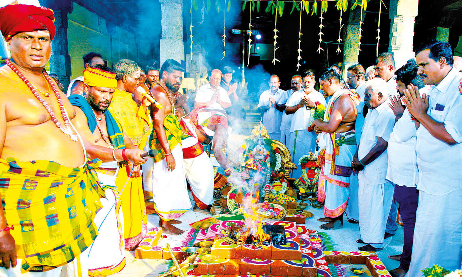 சிங்கம்புணரி சேவகப்பெருமாள் அய்யனார் கோவிலில் யாக சாலை பூஜைகள் தொடக்கம் ...