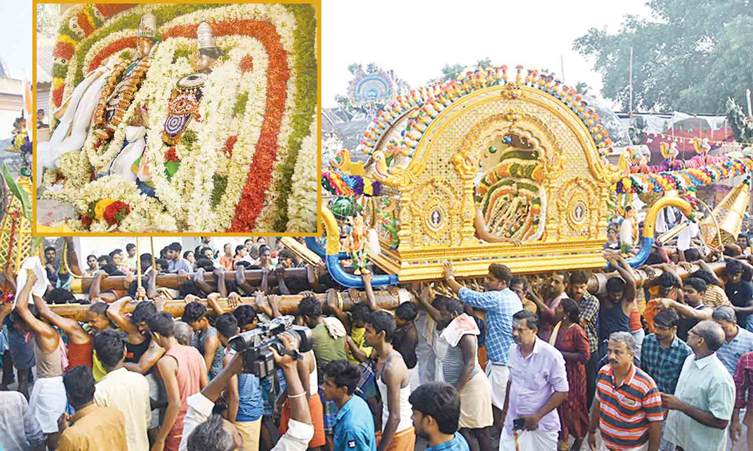 கரந்தை கருணாசாமி கோவிலில் ஏழூர் பல்லக்கு புறப்பாடு | Departing for the ...