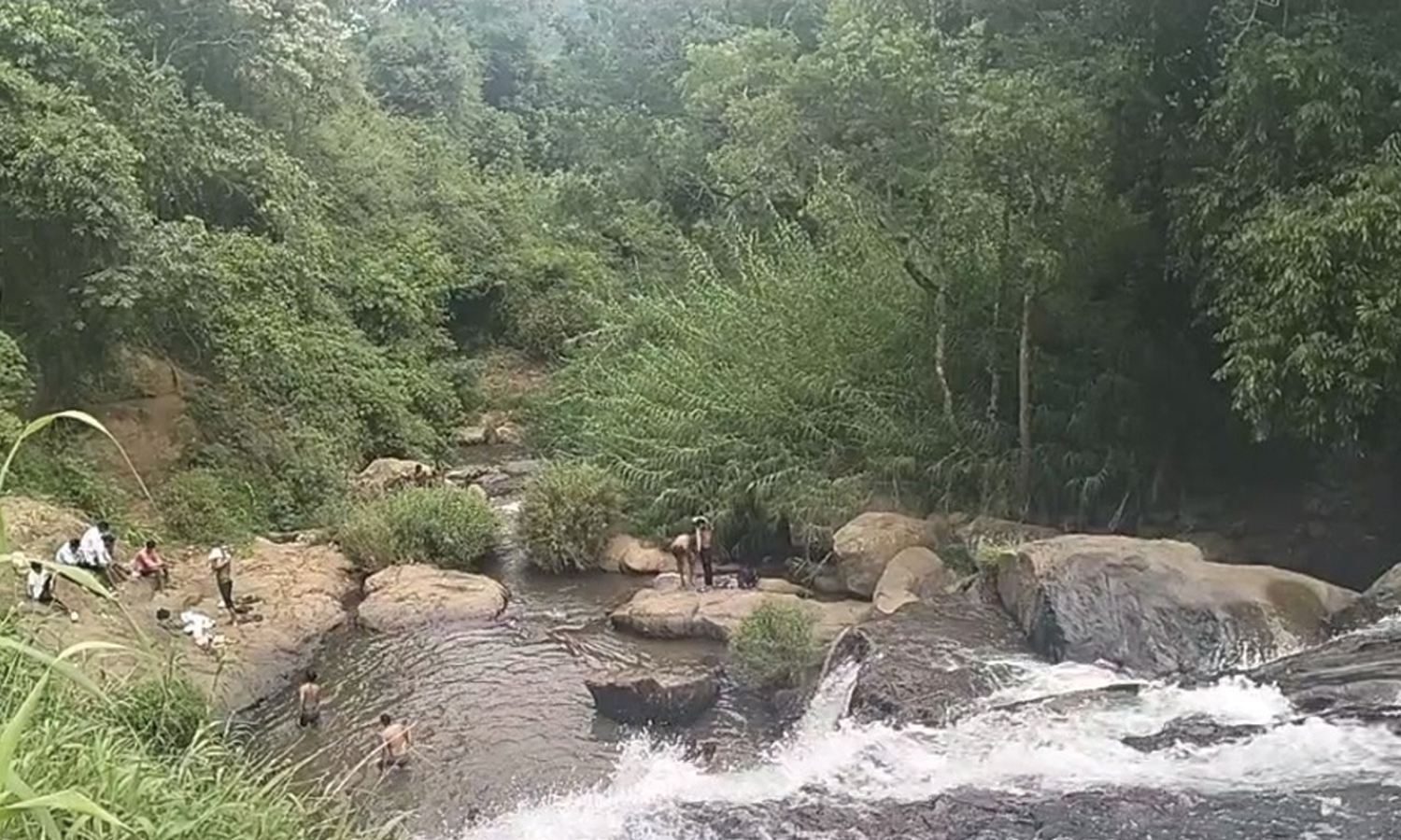 கோத்தகிரி அருகே கேத்தரின் நீர்வீழ்ச்சியில் ஆபத்தை உணராமல் குளிக்கும் ...