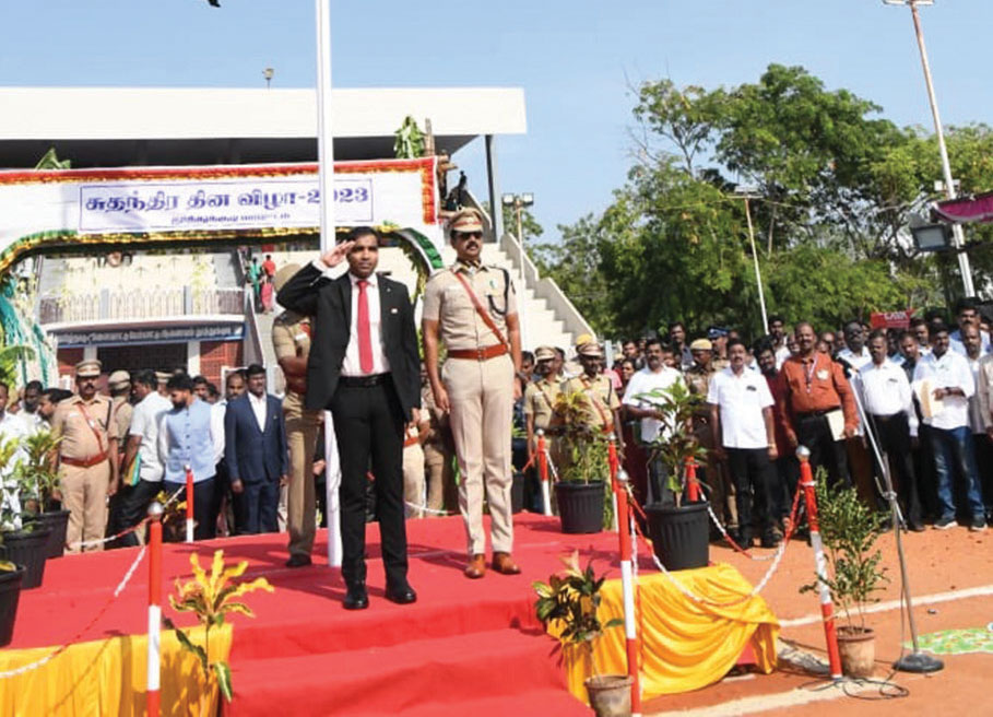 தூத்துக்குடி தருவை மைதானத்தில் கலெக்டர் செந்தில்ராஜ் தேசிய ...