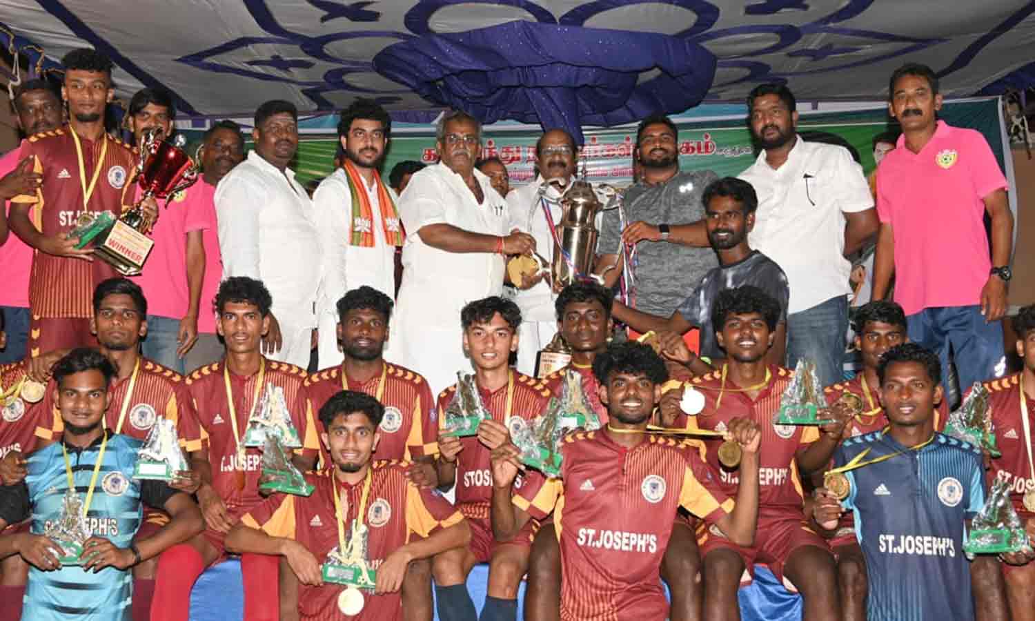 திருச்சி கல்லூரி அணி வெற்றி-சபாநாயகர் ஏம்பலம் செல்வம் பரிசு கோப்பை ...