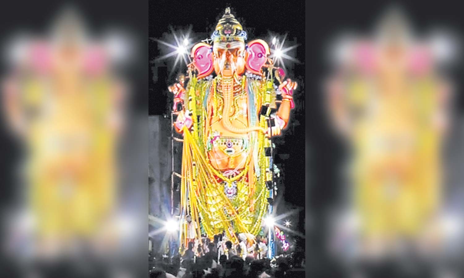 32 அடி உயர அத்திமர விநாயகர் சிலை ஊர்வலம் | 32 feet high fig tree ...