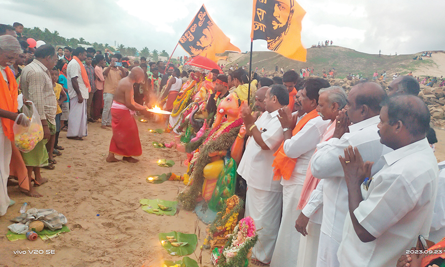 மணவாளக்குறிச்சி சின்னவிளை கடலில் விநாயகர் சிலைகள் விஜர்சனம் ...