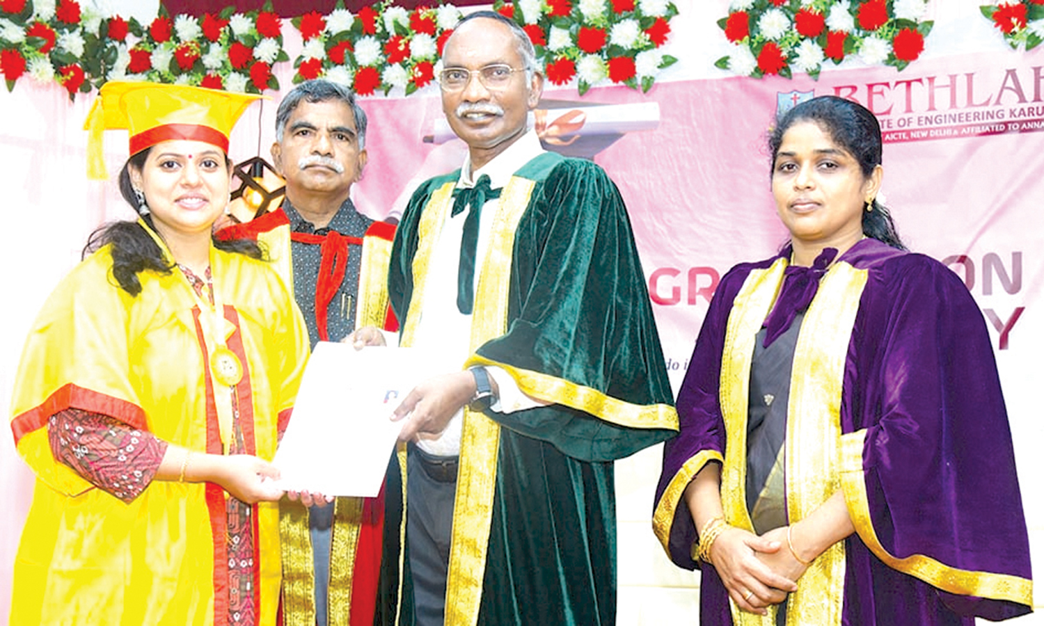 கருங்கல் அருகே பெத்லகேம் பொறியியல் கல்லூரியில் பட்டமளிப்பு விழா ...