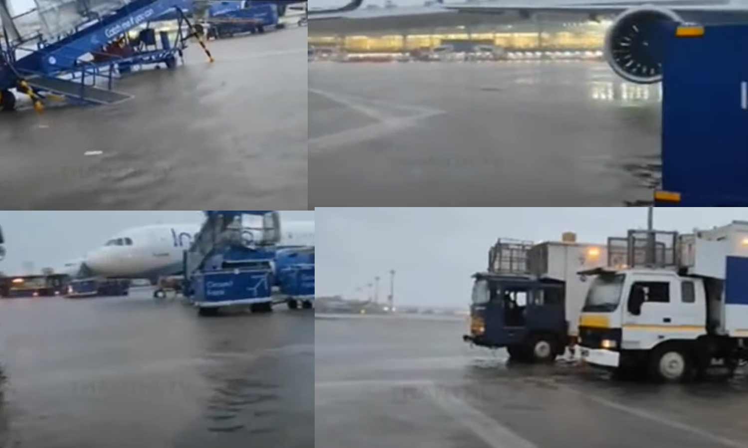 ஓடுபாதையில் 2 அடிக்கு தண்ணீர்: சென்னை விமான நிலையம் இரவு 11 மணி வரை மூடல் | 2 feet water logged ...