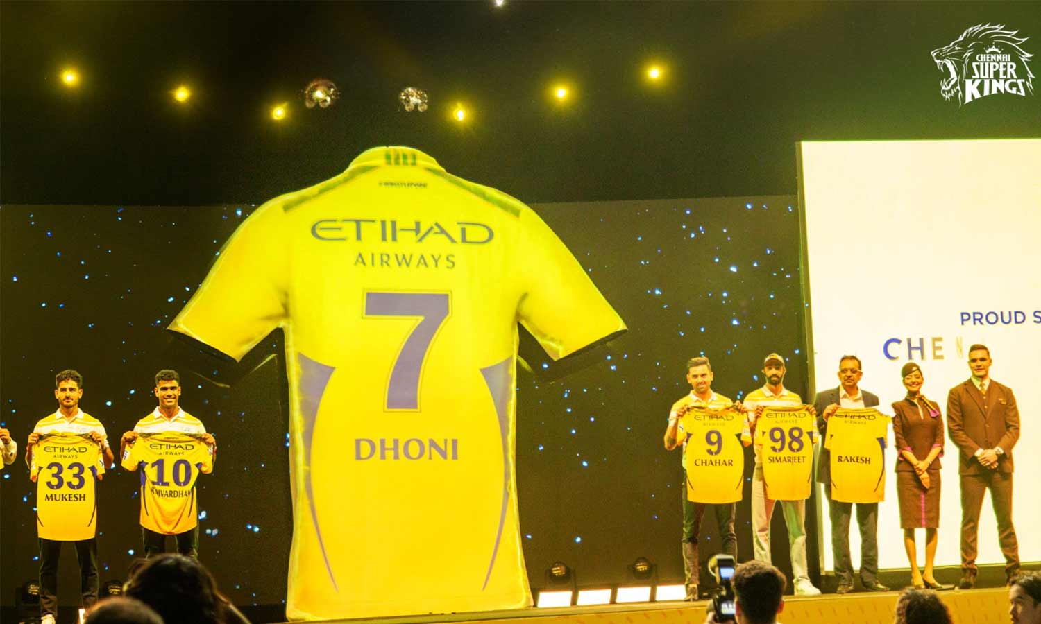 சென்னை சூப்பர் கிங்ஸ் அணியின் புதிய ஜெர்சி வெளியீடு | Etihad Airways ...