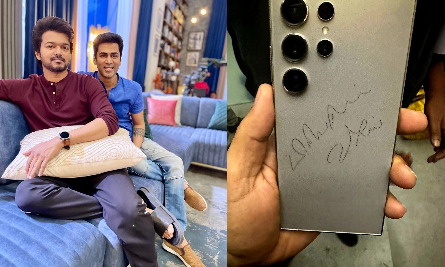 ப்ரியமுடன் விஜய் - பாடகர் கிரிஷ் நெகிழ்ச்சி | actor vijay autographed singer krish's phone