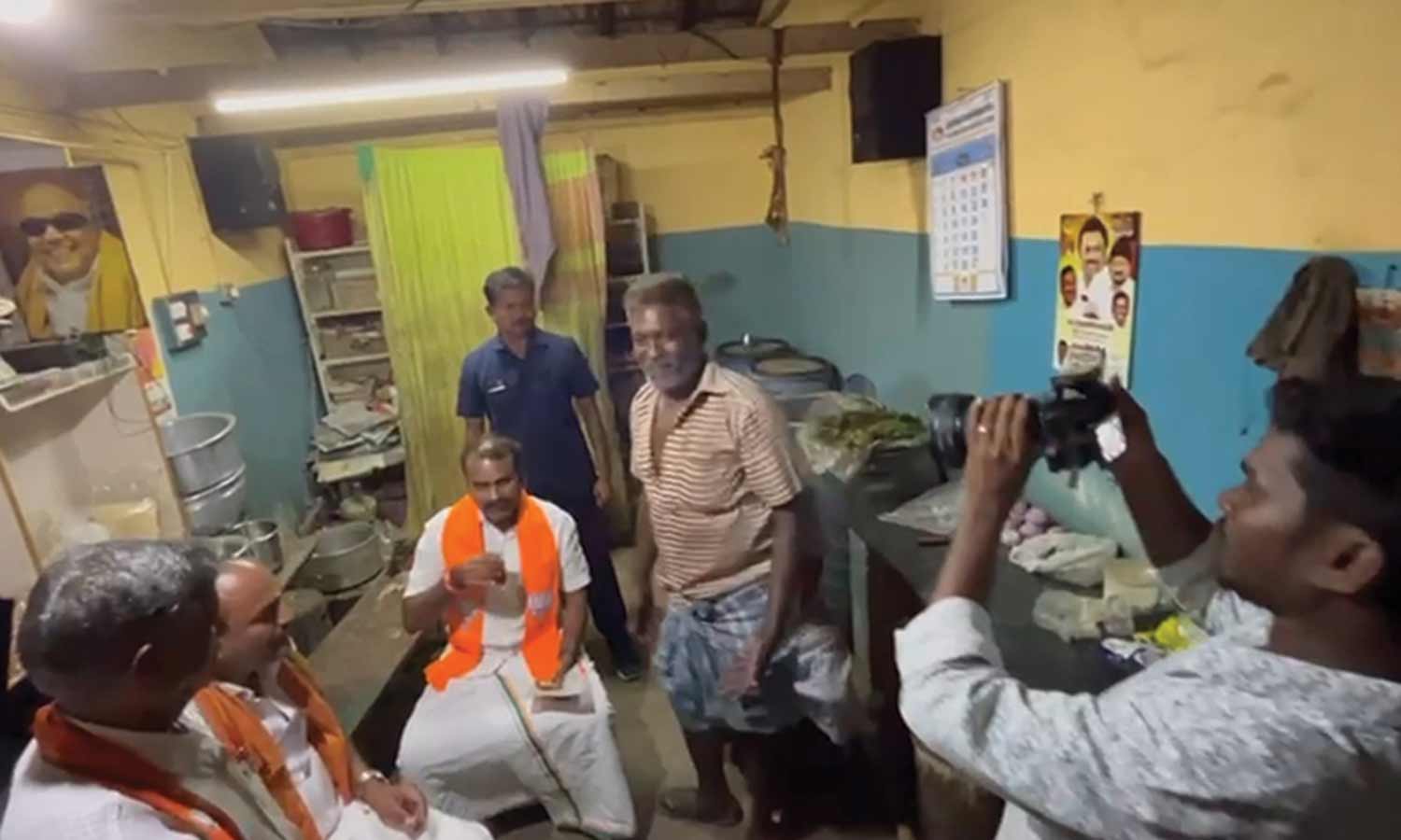 தி.மு.க. தொண்டரின் கடையில் டீக்குடித்த எல்.முருகன் | Tamil News DMK ...