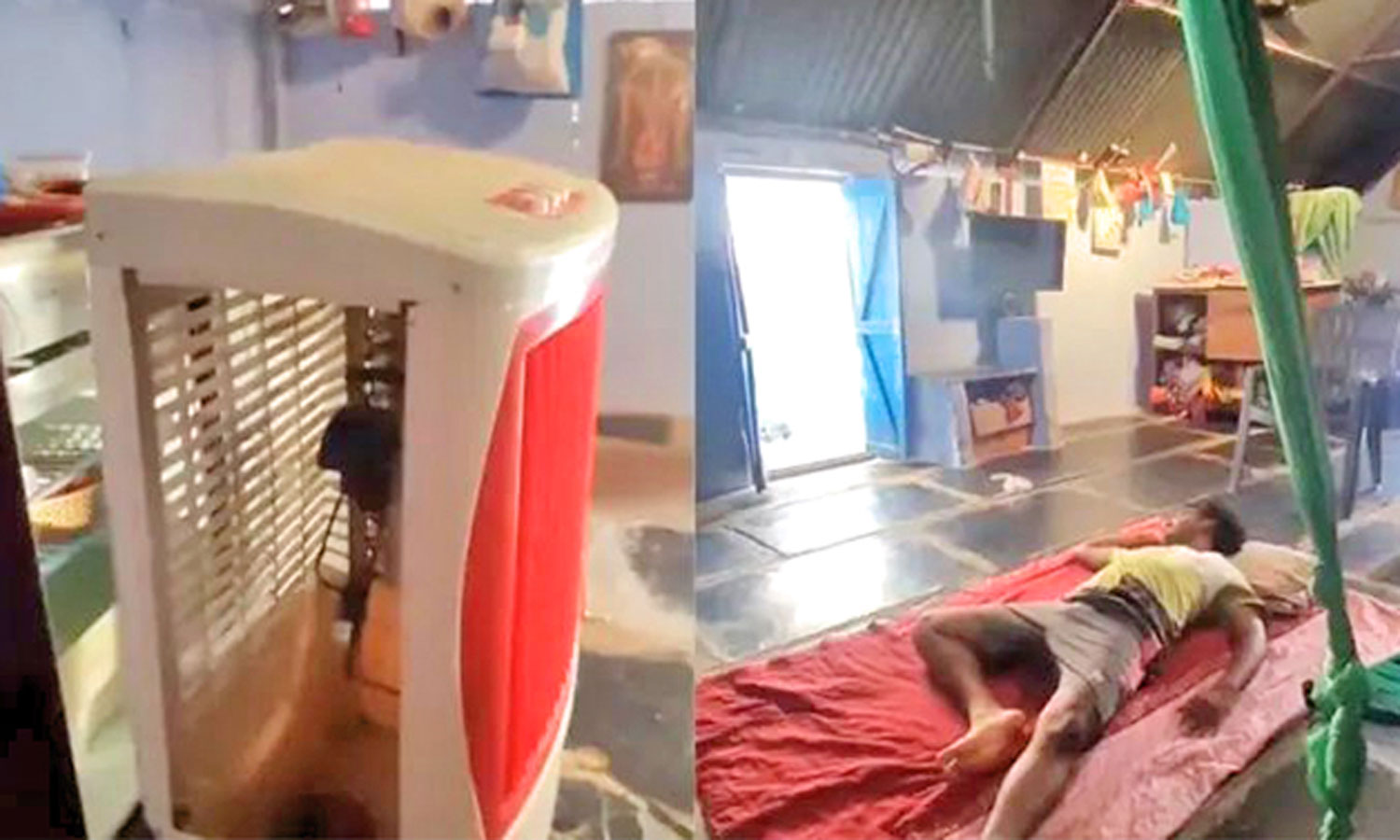 ஃபிரிட்ஜை ஏ.சி.யாக பயன்படுத்திய வாலிபர் | Man makes 'AC' with fridge ...