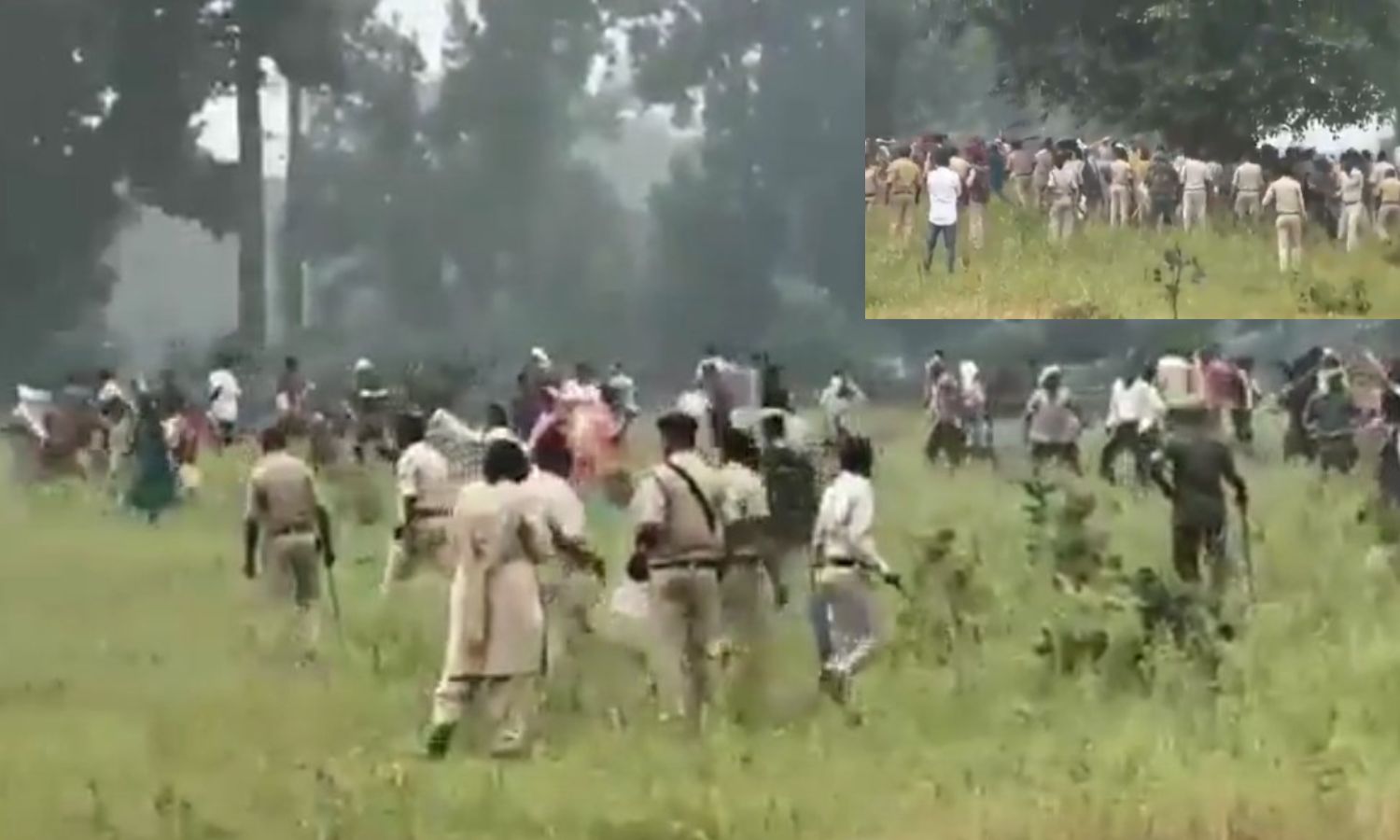 மரங்களை வெட்ட எதிர்ப்பு.. பழங்குடியினருக்கும் போலீசுக்கும் இடையில் வெடித்த மோதல் - வீடியோ ...