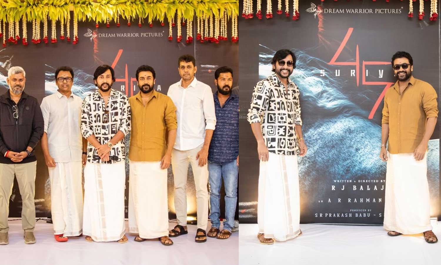 ஆனைமலை மாசாணியம்மன் கோவிலில் ‘சூர்யா 45’ படத்திற்கான பூஜை - Actor Suriya, RJ Balaji and the crew ...