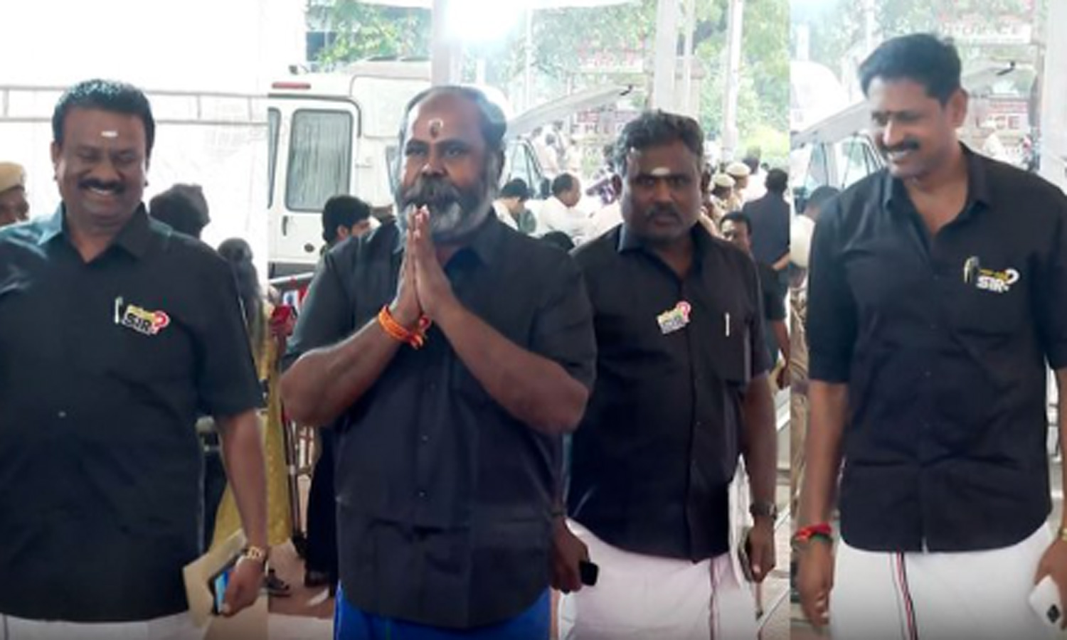 சட்டசபைக்கு இன்றும் கருப்பு சட்டை அணிந்து வந்த அ.தி.மு.க. எம்.எல்.ஏ ...