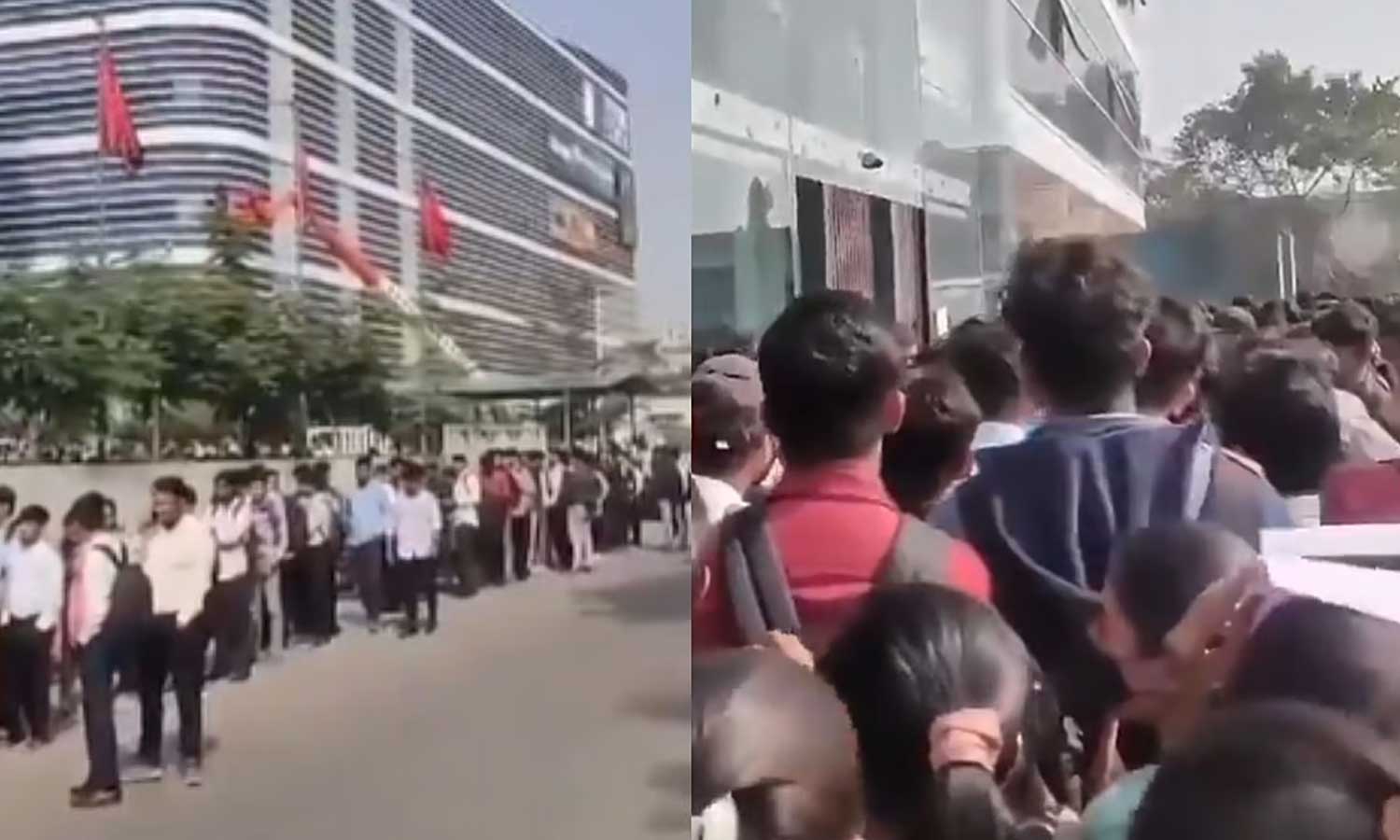 நேர்காணலுக்காக பல கிமீ நீளத்திற்கு வரிசையில் நிற்கும் இளைஞர்கள் / Over 3,000 Jobseekers Queue Up ...