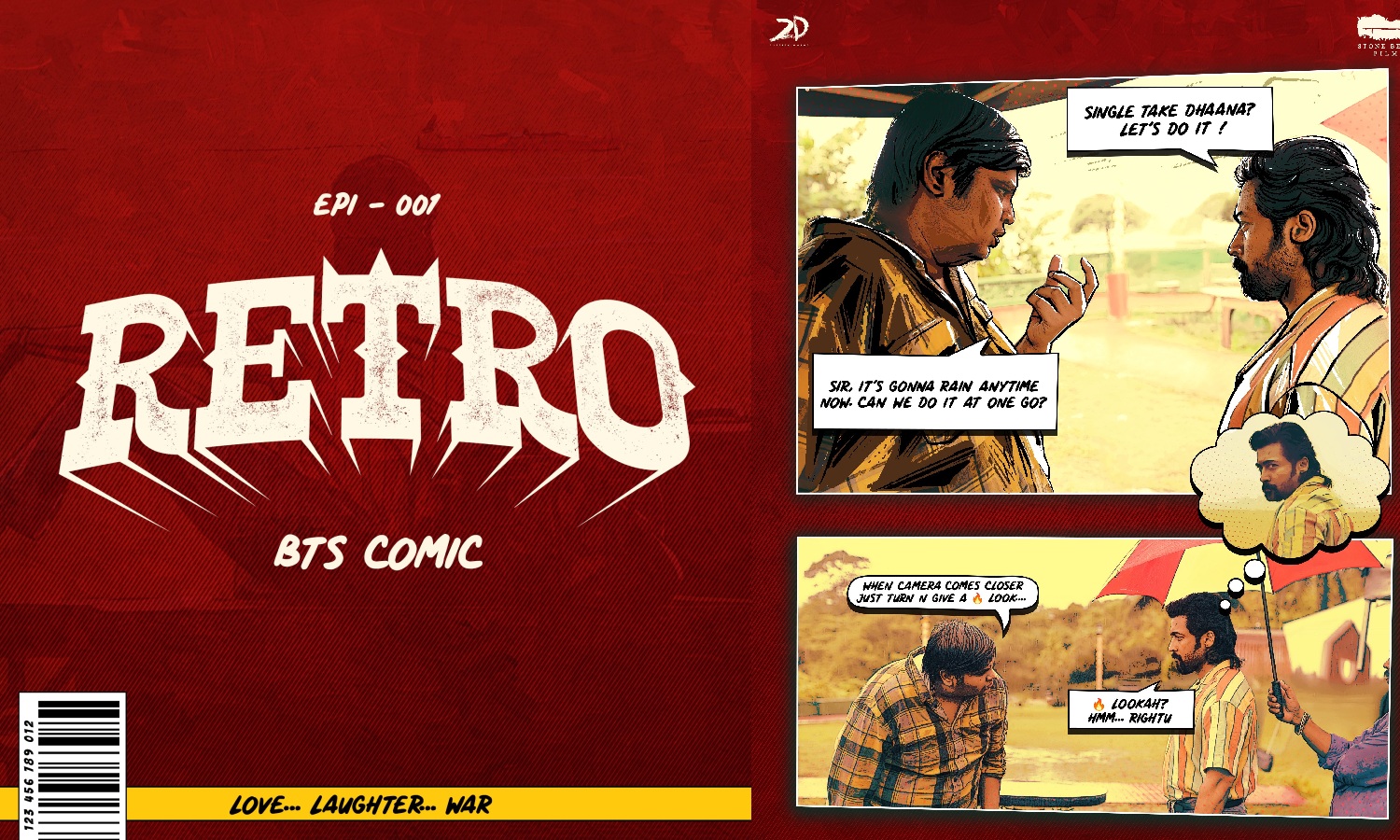 `சிங்கிள் டேக்தான பண்ணிடலாம்?’ - Retro Bts Comic Epi 1 வெளியானது| Retro ...