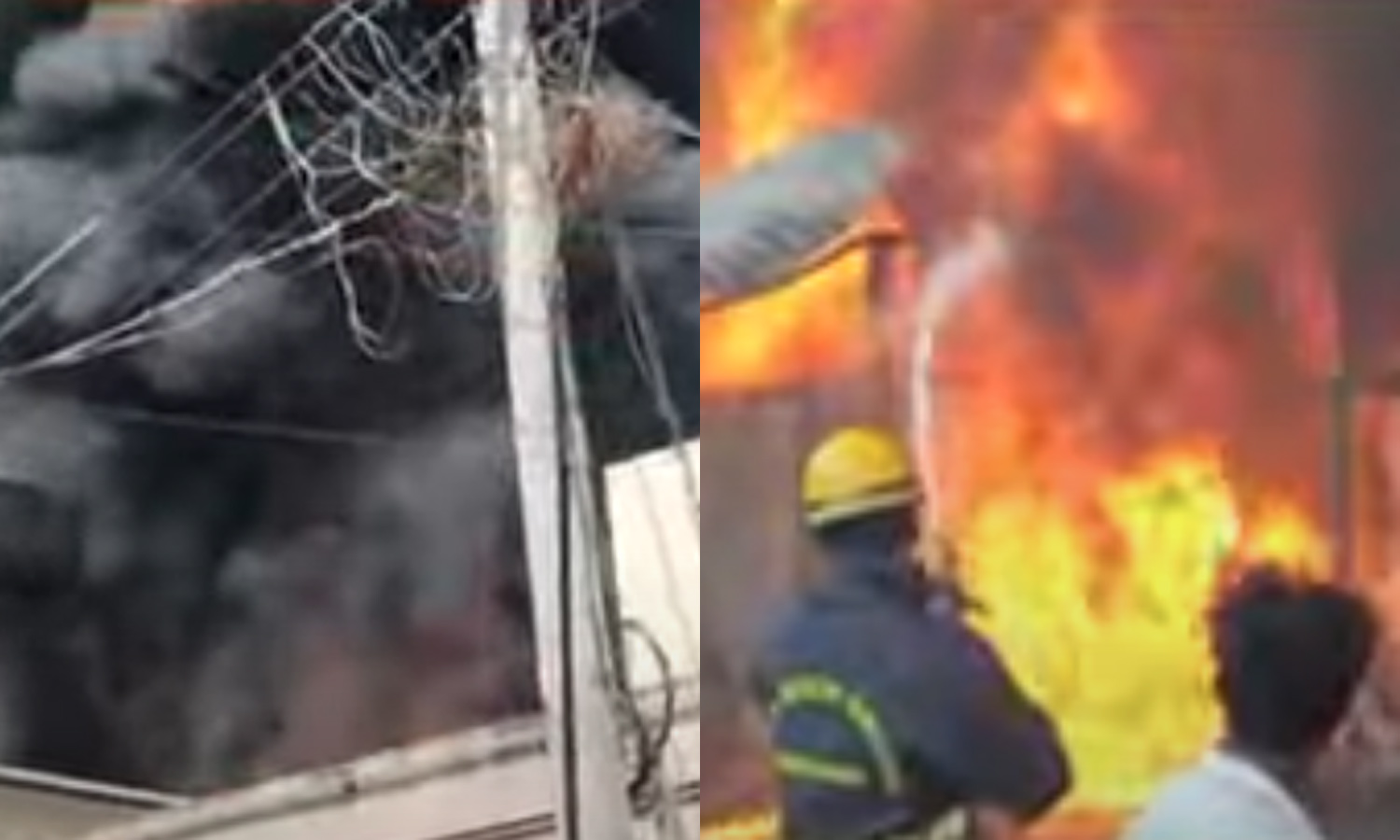 தின்னர் தொழிற்சாலையில் தீ விபத்து- பள்ளிக்கும் தீ பரவியதால் அணைக்கும் ...