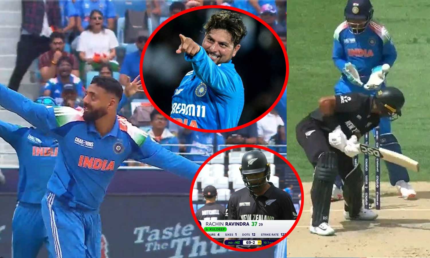 வருண் பந்துவீச்சில் அவுட்டான வில் யங்.. ரச்சின் ரவீந்திரா, வில்லியம்சனை ...