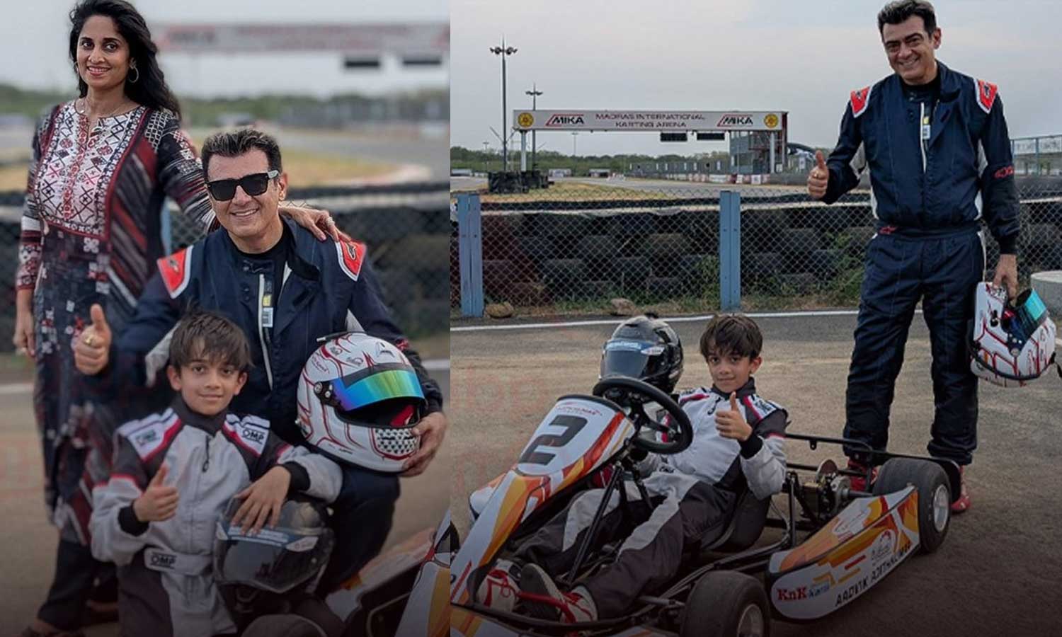 மகனுக்கு கார் பந்தய பயிற்சி அளிக்கும் அஜித் / Ajith gives car racing training to his son ...