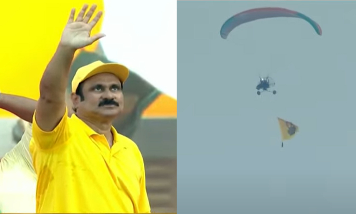 பா.ம.க சித்திரை முழு நிலவு மாநாடு: பாராகிளைடரில் பறந்த வன்னியர் சங்கக் ...