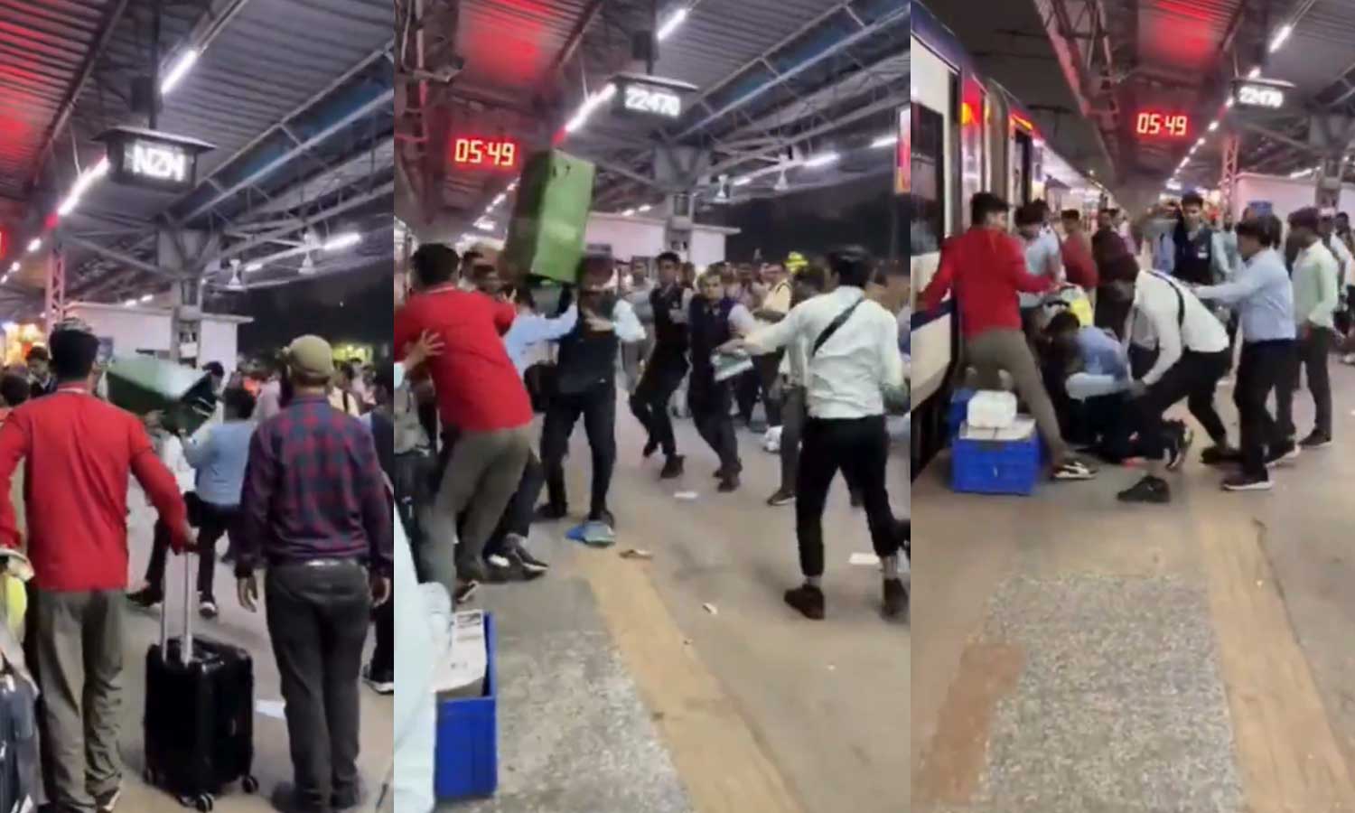 வீடியோ: IRCTC ஊழியர்களா அல்லது WWE வீரர்களா?- ரெயில் நிலையத்தில் பயங்கர ...